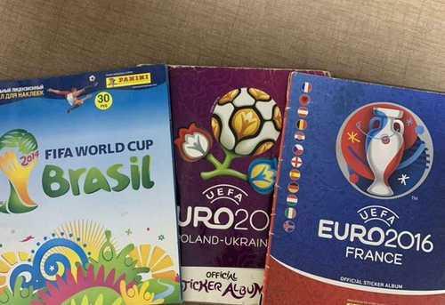Альбомы Panini Euro 2012, 2016. World Cup 2014