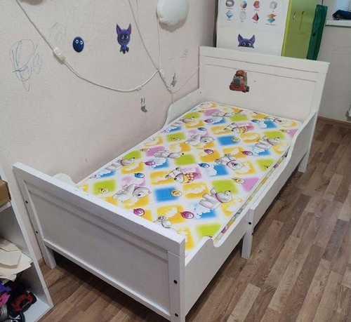 Детская кровать IKEA раздвижная сундвик