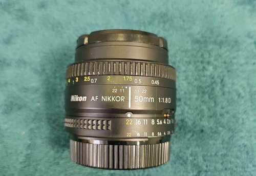 Объектив Nikon AF nikkor 50mm f 1.8D