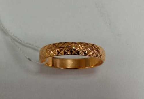 Золотое обручальное кольцо 18р-р дефор(10400)