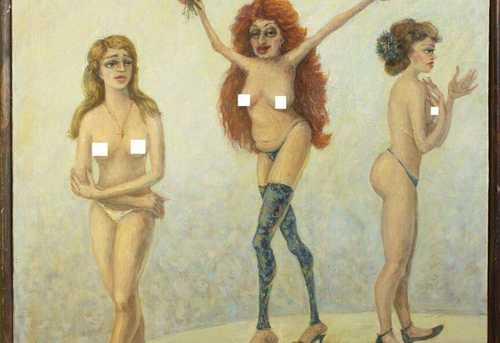 Антикварная картина 1993г. Миронова "Блат-великое"