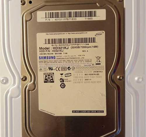 HDD SATA Samsung 320 гб