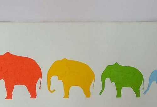 Картина панно "Слоны"