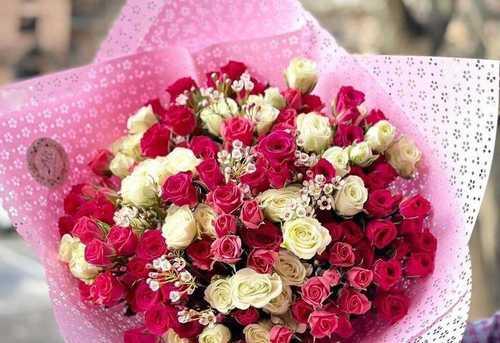Букет цветов розы 51 101 доставка Ставрополь