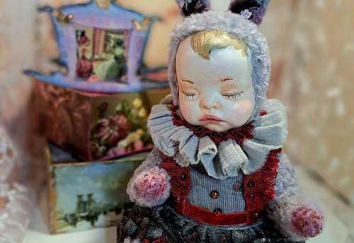 Кукла тедди-долл коллекционная ручной работы