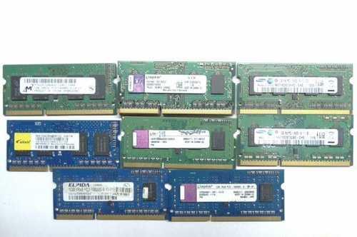 Модули памяти SO-dimm DDR3 1Gb PC3-10600 1333Мгц