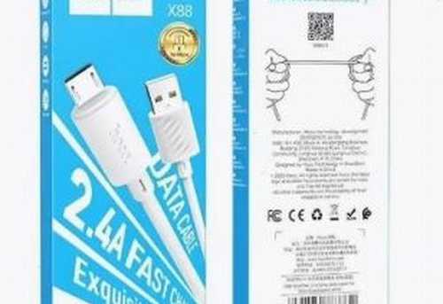 Кабель оптом. USB hoco X88, microusb, 2.4А, 1 м