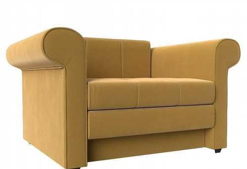 Кресло-кровать Берли, микровельвет желтый