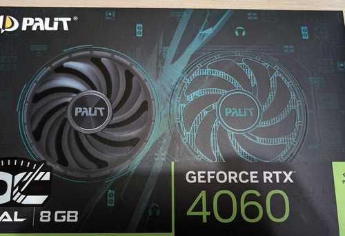 Видеокарта Palit GeForce RTX 4060 dual OC Новая
