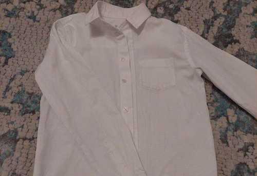 Рубашка школьная белая на мальчика 8 лет