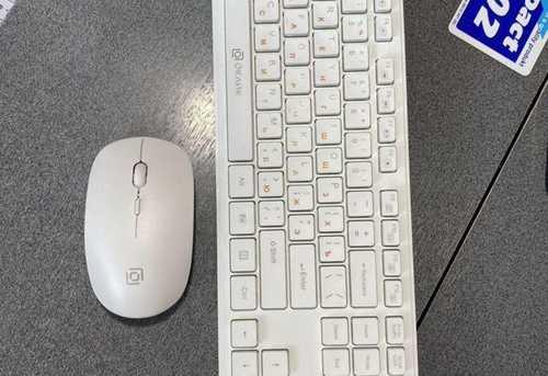 Клавиатура + мышь беспроводные белые