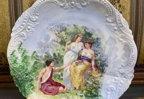 Антикварная тарелка 19 века. Франции
