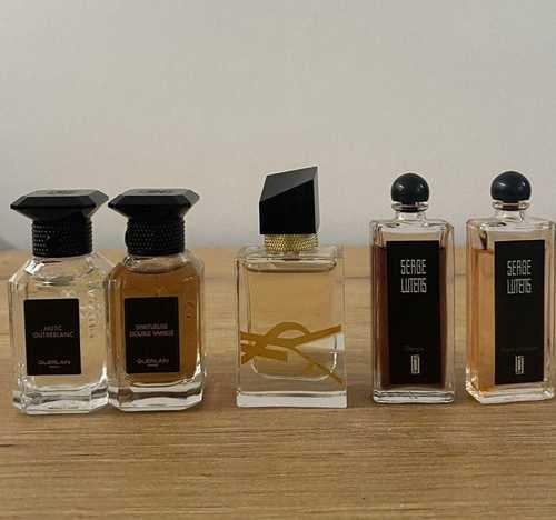 Миниатюры Guerlain, Serge Lutens, Saint Laurent