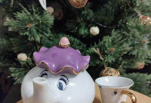 Чашка и чайник Красавица и чудовище Disney Дисней