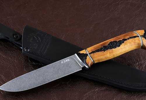 Нож Пантера сталь К340, рукоять карельская береза