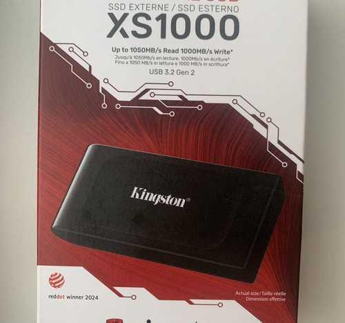 Kingston External SSD XS1000 2Tb USB 3.2 Gen 2 Bla