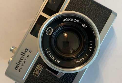 Плёночный фотоаппарат Minolta Hi-Matic E