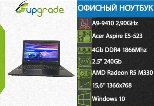 Ноутбук 15,6" Acer AMD A9-9410/4Gb/SSD 240Gb/Win10