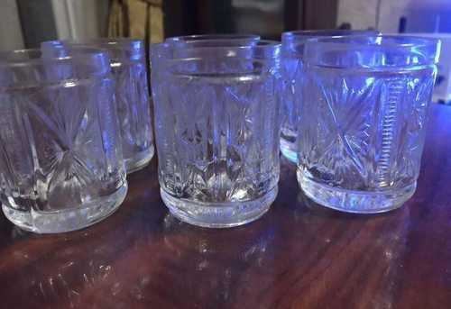 Хрустальные стаканы 8*6 см цена за 6 шт