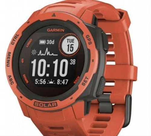 Часы Garmin Instinct Solar Flame Red