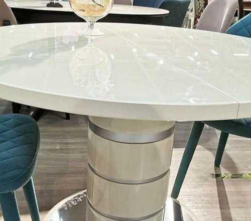 Стол кухонный круглый закалённое стекло