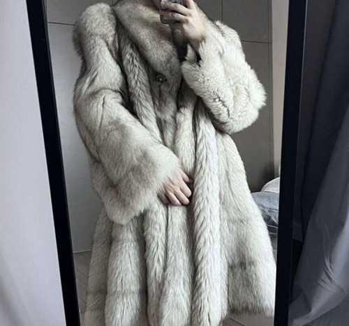 Винтажная шуба из песца