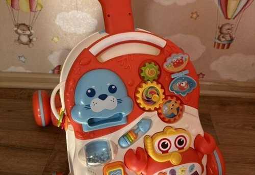 Ходунки каталка столик 2 в 1 baby go