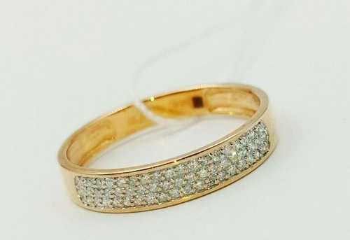 Золотое кольцо с бриллиантами 16 размер