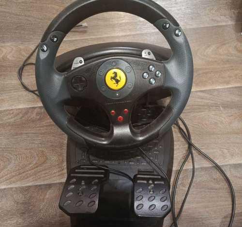 Игровой руль с педалями thrustmaster ferrari