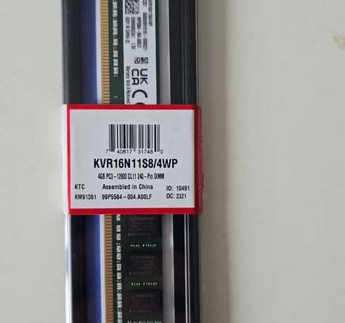 Kingston ddr3 4Gb kvr16n11s8/4wp