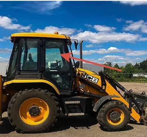 Стекло Jcb 3cx-4cх 2015- дверное правое верхние (закаленное)