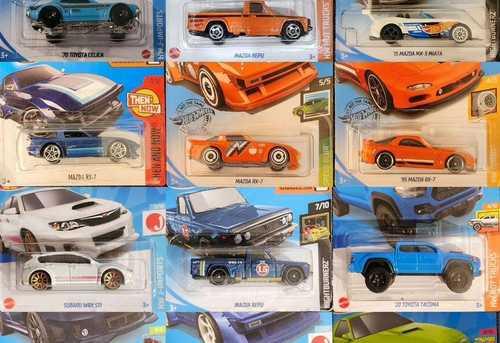 Hot wheels Toyota/Mazda/Subaru машинки