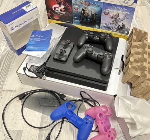 Sony playstation 4 slim 1tb 2 геймпада