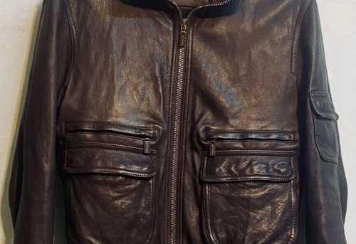 Etro 50р куртка бомбер pilot aviator кожа