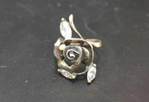 Серебряное кольцо Розочка 925