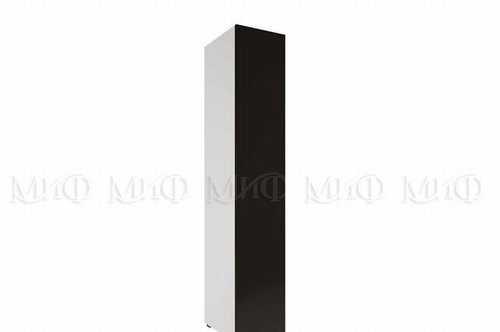 Шкаф шк-002 Флорис (Белый/Черный глянец)