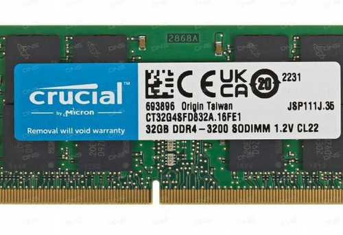 Оперативная память Crucial DDR4 SO-dimm 3200MHz PC