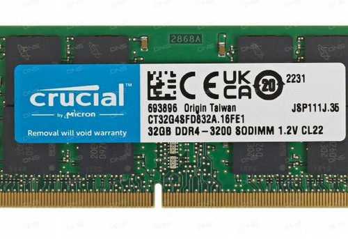 Оперативная память Crucial DDR4 SO-dimm 3200MHz PC