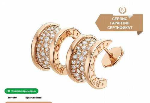 Bvlgari Серьги B.zero1, розовое золото, бриллианты