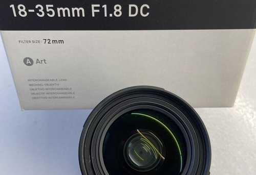 Sigma 18-35mm f/1.8 Art Canon