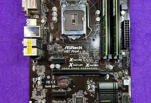 1150. 16gb ddr3 + ASRock H87 Pro4 плата