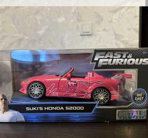 Модель авто honda S2000, F&F, jada, 1:24