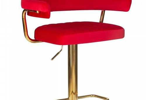 Дизайнерский барный стул looma красный велюр