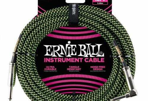 Ernie ball 6082 кабель оплетёный гитарный 5,49 м