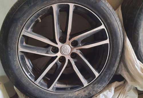 Литые диски r17 5x114 3 с резиной бу 1сезон