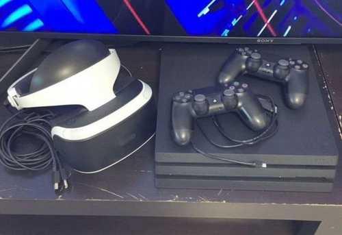 Sony playstation 4 PS4 pro + шлем vr