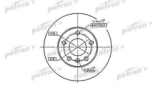 Диск тормозной задний Patron (PBD4051) (мин. 2