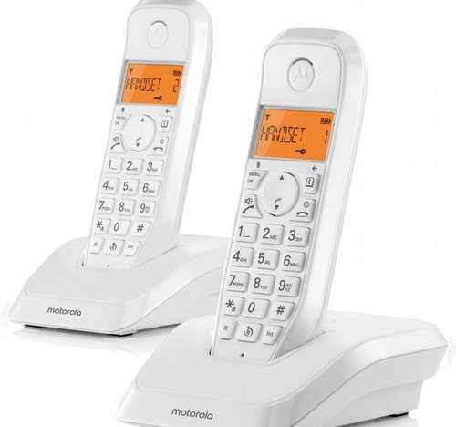 107S1202white, dect-телефон motorola S1202 белый