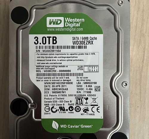 Жесткий диск WD Green 3tb