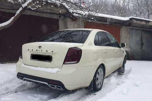 Диффузор накладка на задний бампер Gentra Lacetti